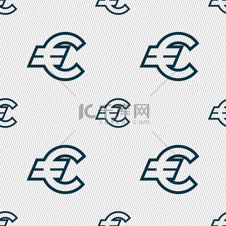 欧元 EUR 图标标志。高清摄影大图-千库网
