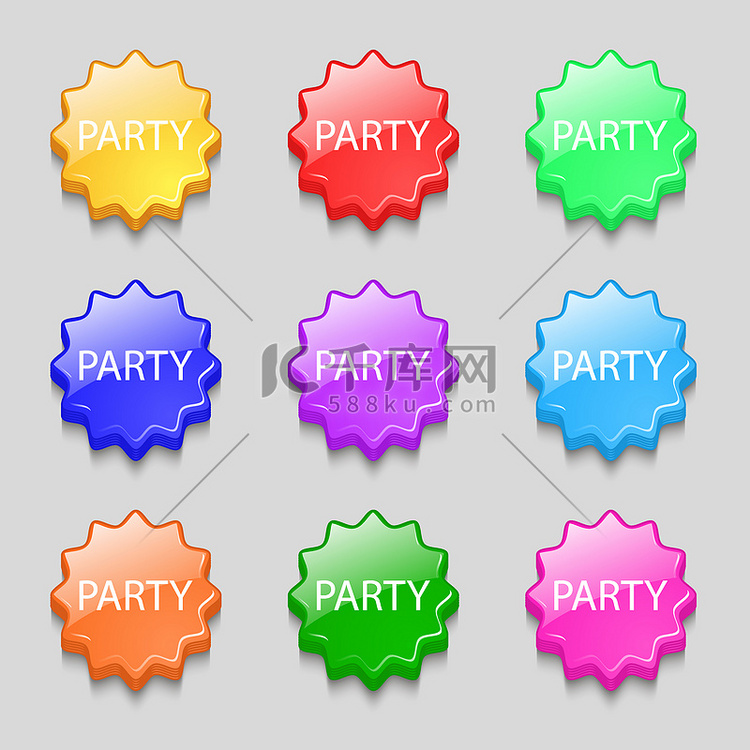 派对标志图标。高清摄影大图-千库网