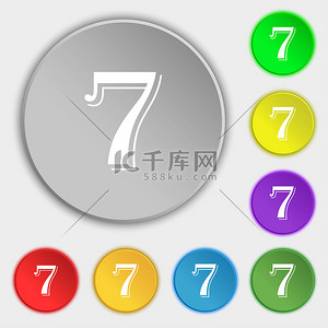 七号图标标志。高清摄影大图-千库网