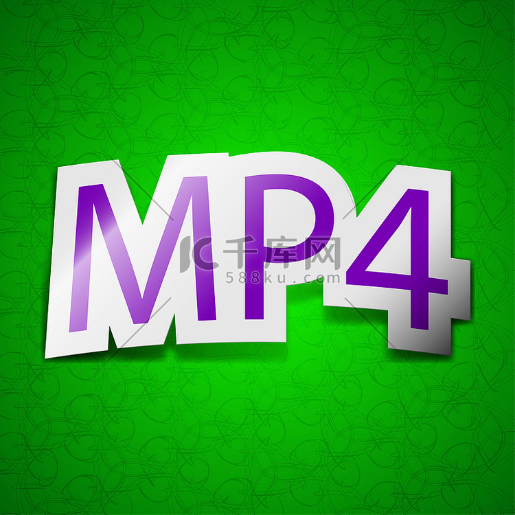Mpeg4 视频格式图标符号。高清摄影大图-千库网