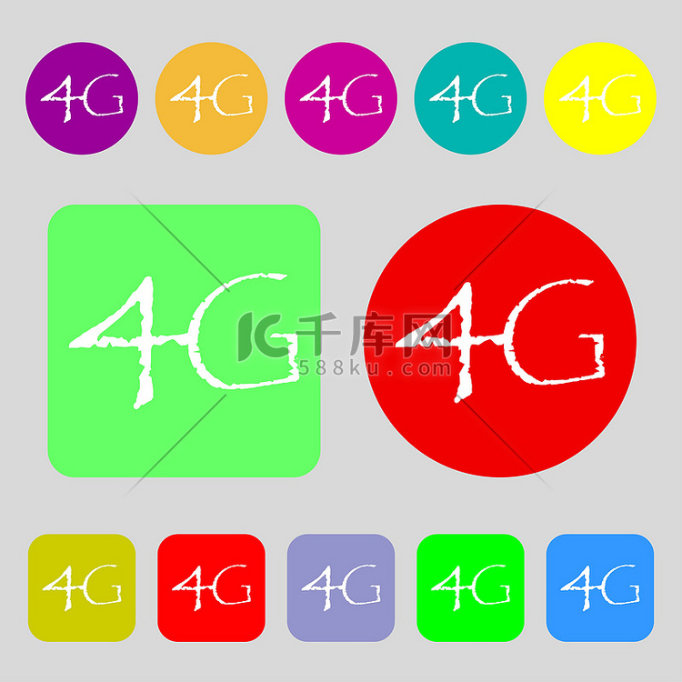 4G 标志图标。高清摄影大图-千库网