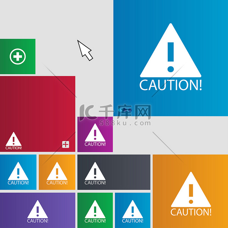 注意警告标志图标。高清摄影大图-千库网