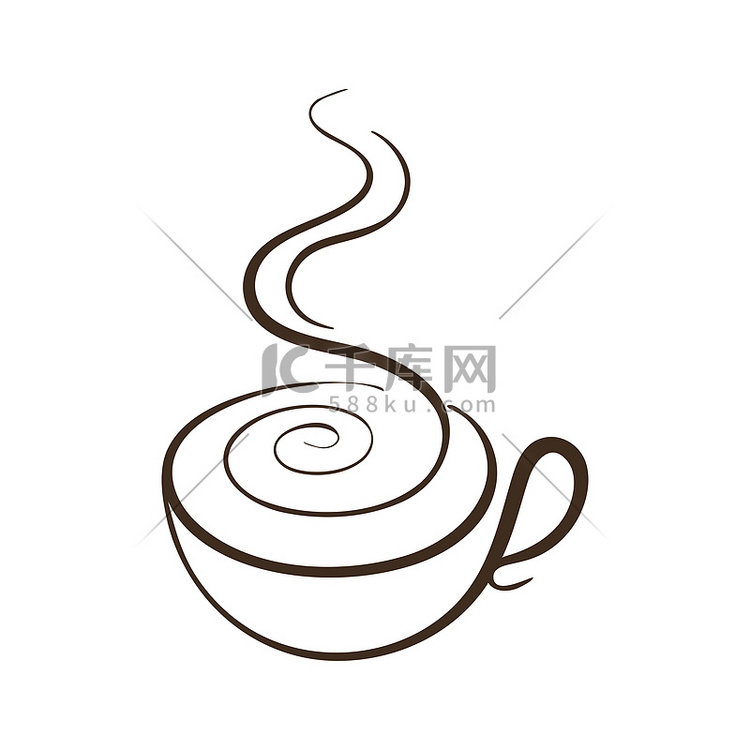 热咖啡杯子矢量图高清摄影大图-千库网