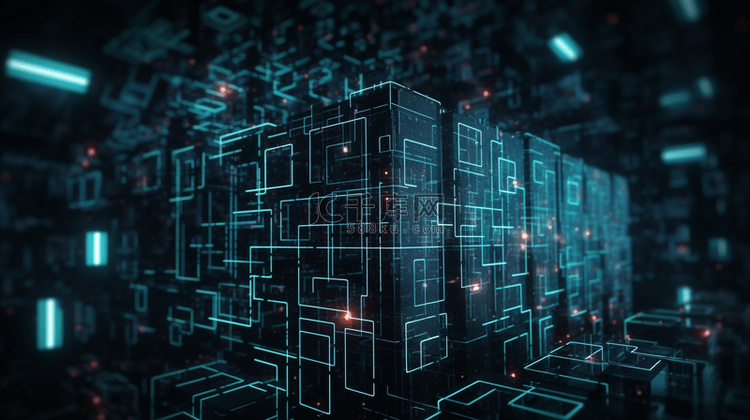 立体几何科幻科技光线线条空间感背景图背景图片免费下载_海报banner/高清大图_千库网(图片编号6429522)