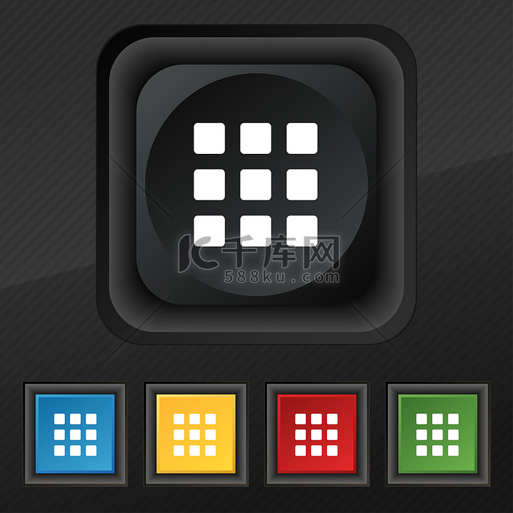 列表菜单，内容视图选项图标符号。高清摄影大图-千库网