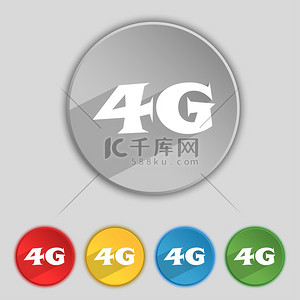4G 标志图标。高清摄影大图-千库网