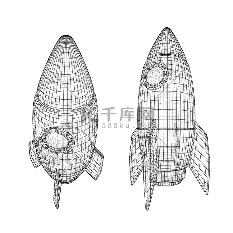 太空火箭的设计。高清摄影大图-千库网