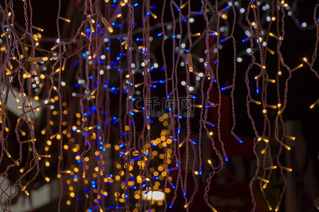 某种类型的圣诞灯和派对灯高清摄影大图-千库网