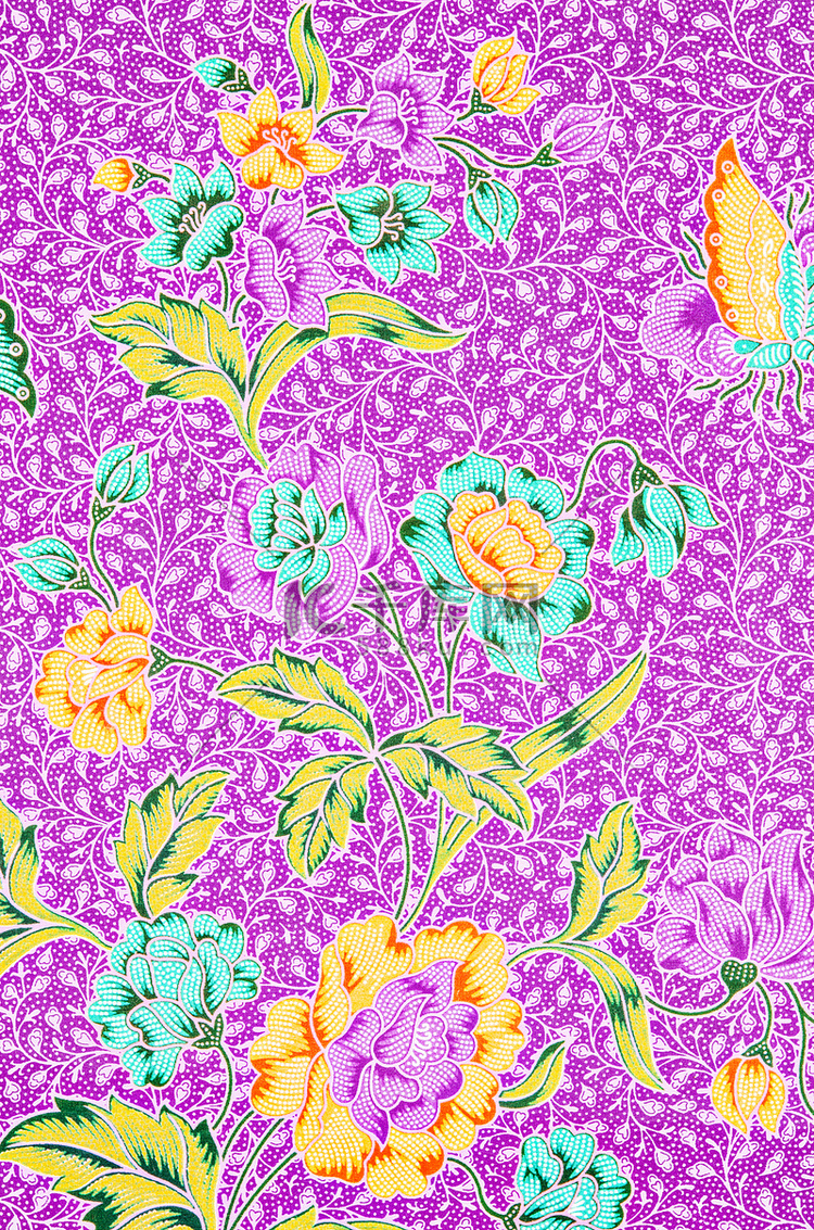 传统服装的植物群图案。高清摄影大图-千库网