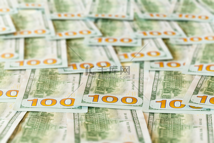 新设计的 100 美元美国钞票或纸币高清摄影大图-千库网