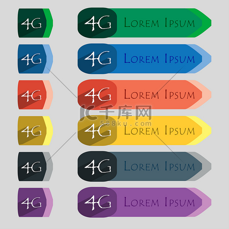 4G 标志图标。高清摄影大图-千库网
