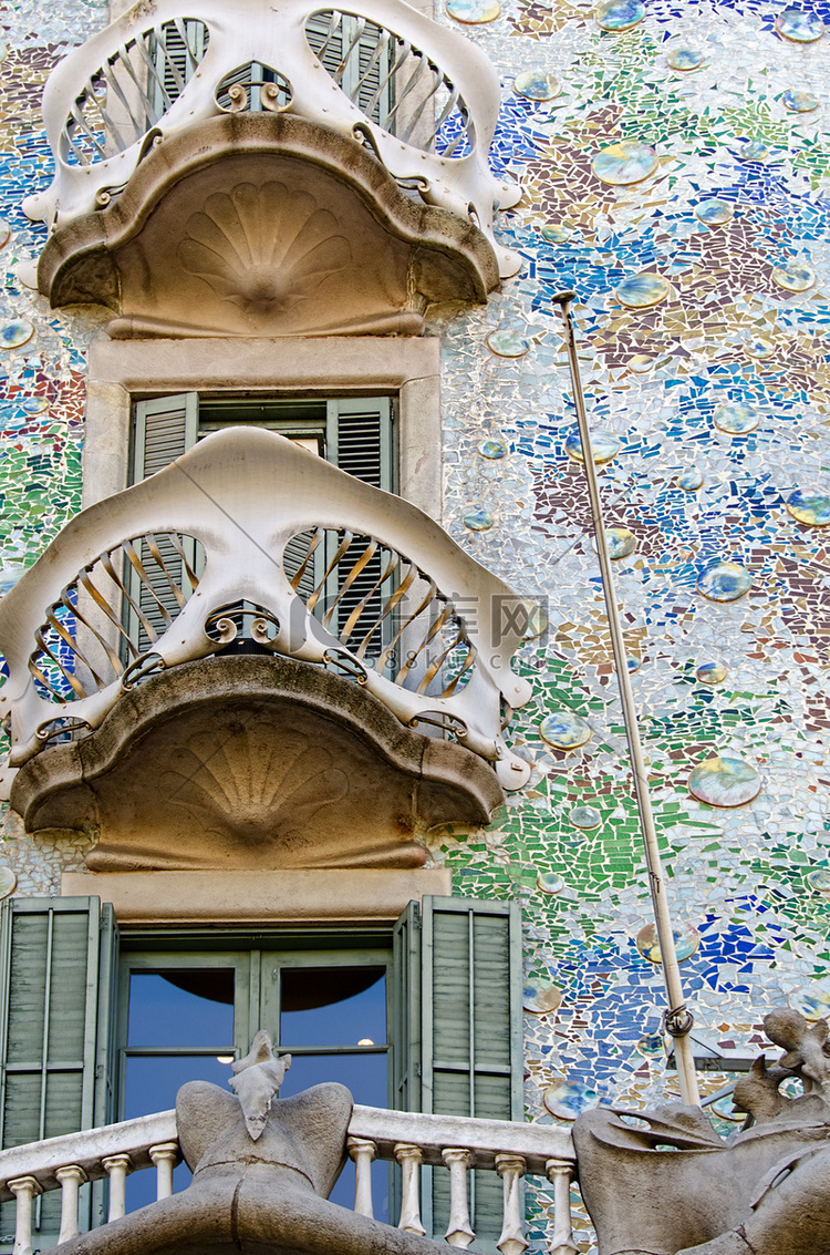 房子的门面 Casa Battlo 西班牙高清摄影大图-千库网