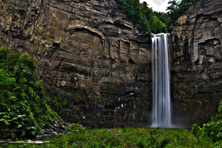 陶汉诺克瀑布州立公园，纽约高清摄影大图-千库网