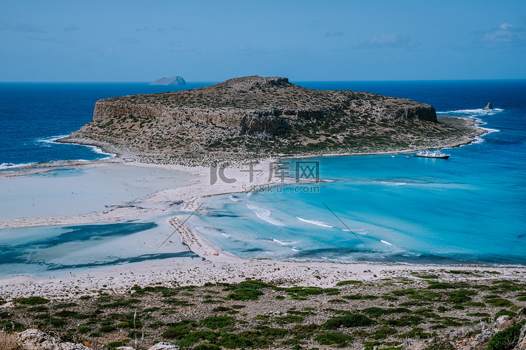Balos Beach Cret Greece, Balos 海滩是希腊最美丽的海滩之一，位于希腊岛高清摄影大图-千库网