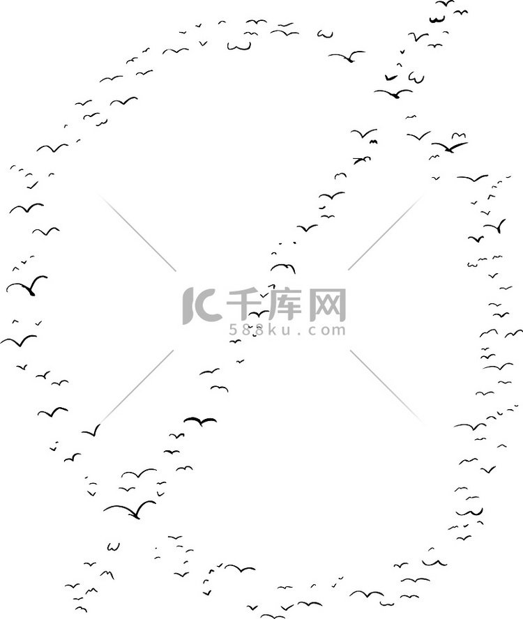 微小的 O 中的鸟类形成高清摄影大图-千库网