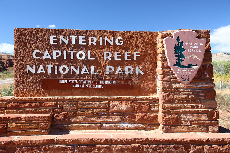 Capitol Reef NP 入口高清摄影大图-千库网