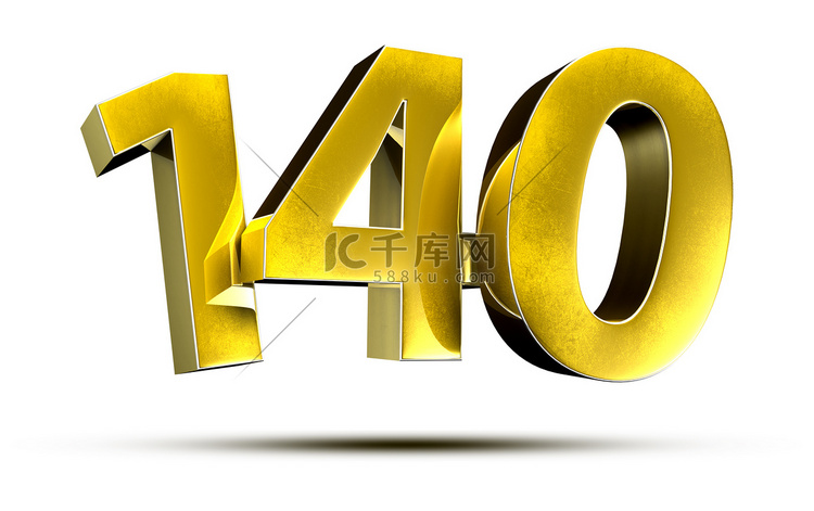 140 号金色 3d。高清摄影大图-千库网