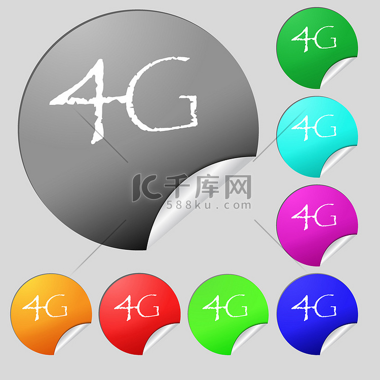 4G 标志图标。高清摄影大图-千库网