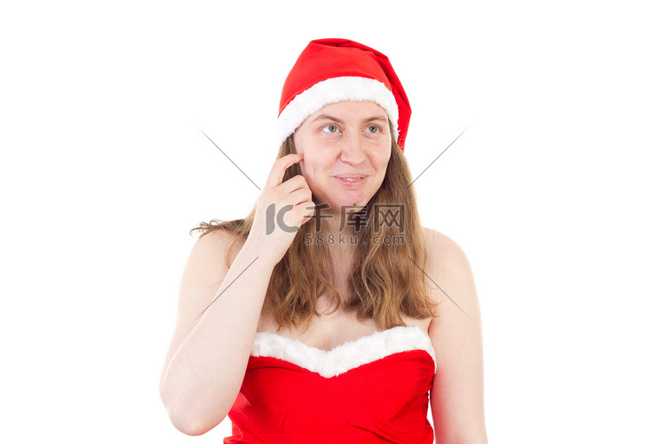 克劳斯太太在想她能给你什么礼物高清摄影大图-千库网