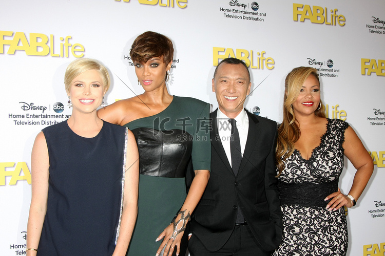 , FABLife Cast, Tyra Banks 在 ABC TCA 2015 年夏季新闻巡演派对上，贝弗利希尔顿酒店，比佛利山庄 ...