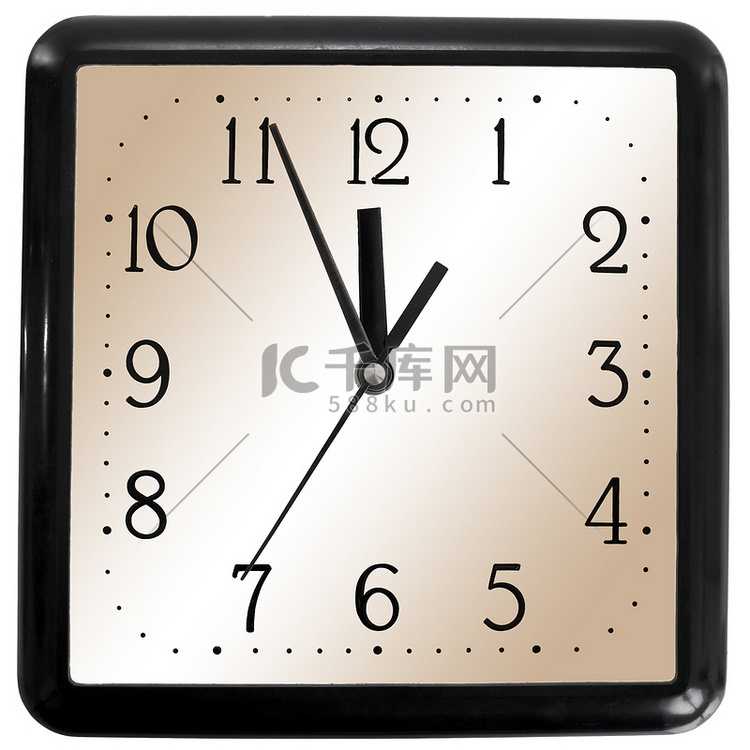 简约方形时钟高清摄影大图-千库网
