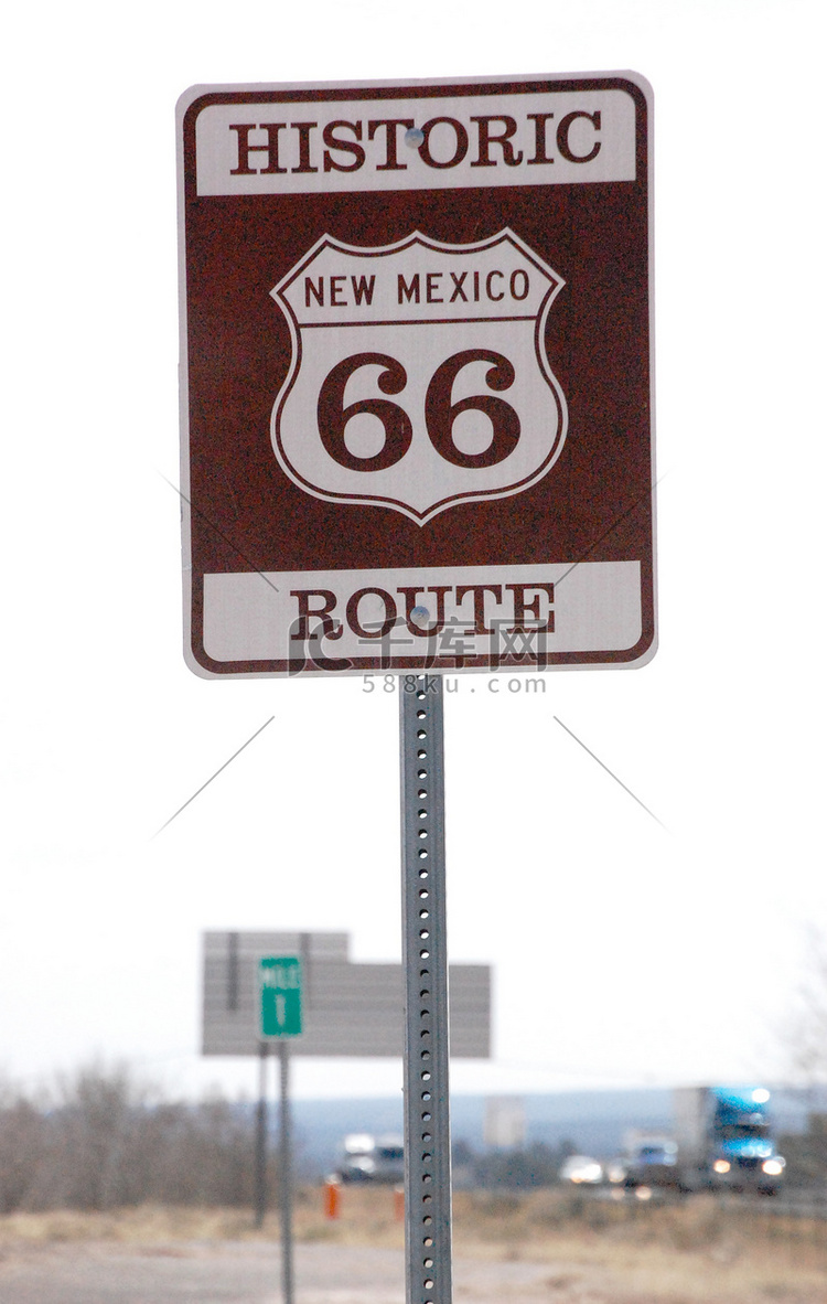 签署历史悠久的 66 号公路高清摄影大图-千库网