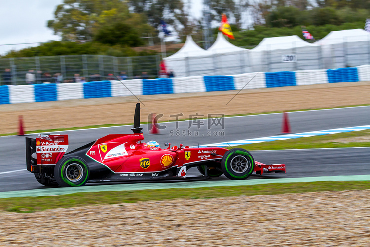 “Scuderia Ferrari F1 Team, Fernando Alonso, 2014”高清摄影大图-千库网