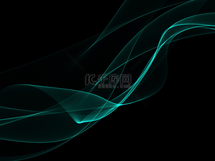 带有发光抽象波浪的深色抽象背景高清摄影大图-千库网