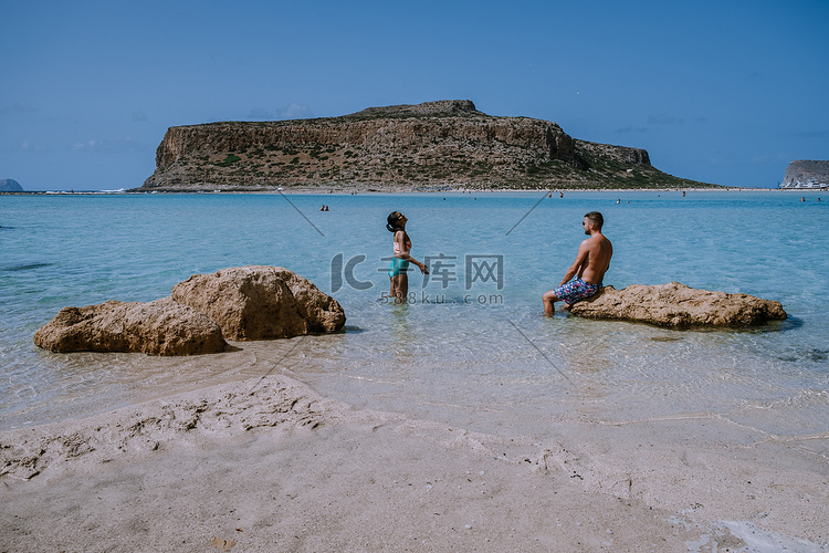 Balos Beach Cret Greece, Balos 海滩是希腊最美丽的海滩之一，位于希腊岛高清摄影大图-千库网