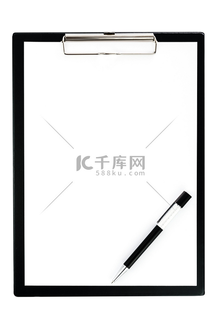 带笔的剪贴板高清摄影大图-千库网
