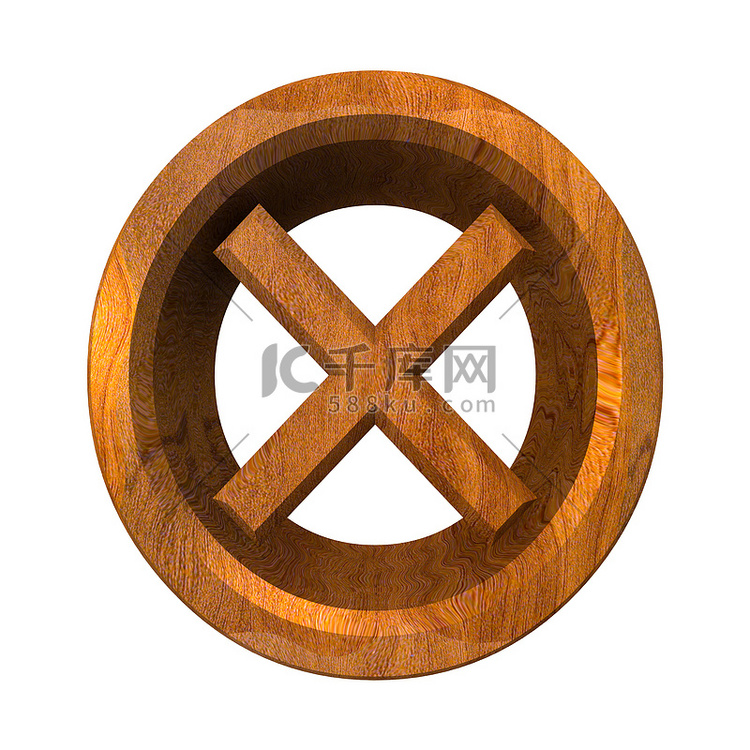 ko 在木头上打勾 - 3D高清摄影大图-千库网