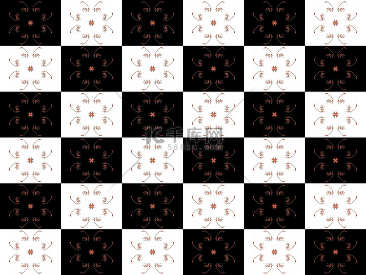 具有 3D 渲染抽象分形橙色图案的纹理高清摄影大图-千库网