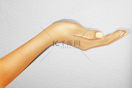 Printin 女人手上的水彩，由电脑制成高清摄影大图-千库网