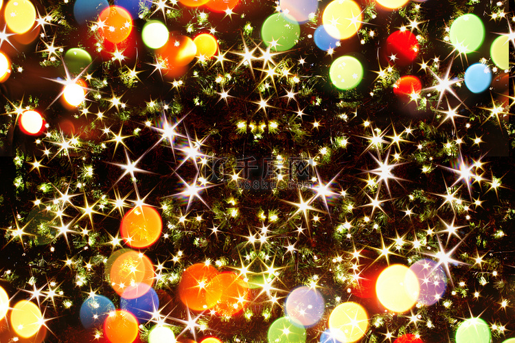圣诞灯高清摄影大图-千库网
