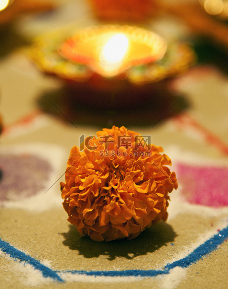 排灯节万寿菊高清摄影大图-千库网