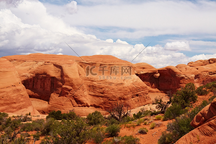 红色沙漠高清摄影大图-千库网