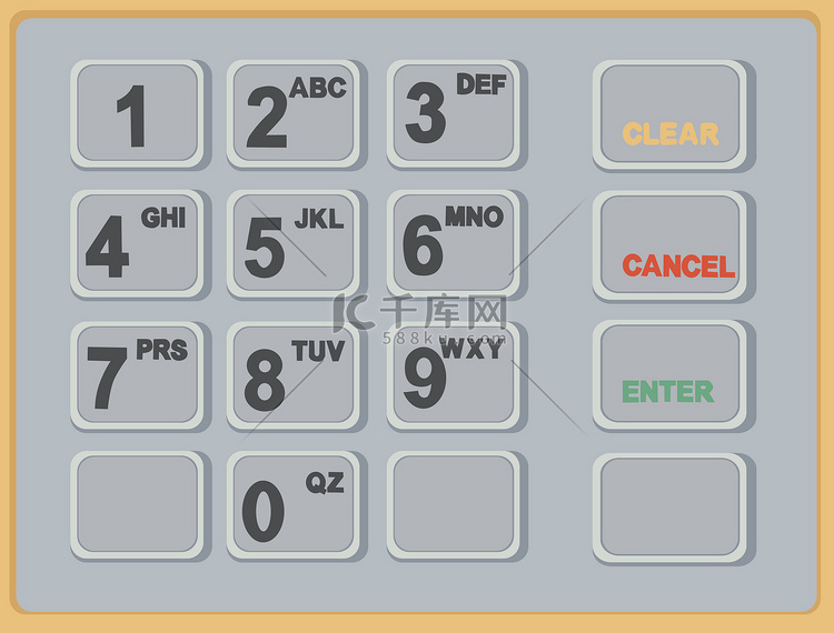 提款机 ATM 键盘高清摄影大图-千库网