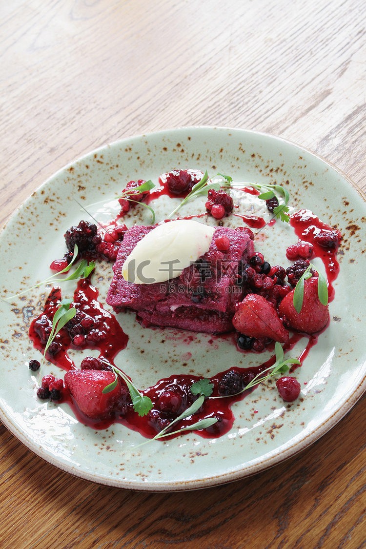 夏日水果布丁高清摄影大图-千库网