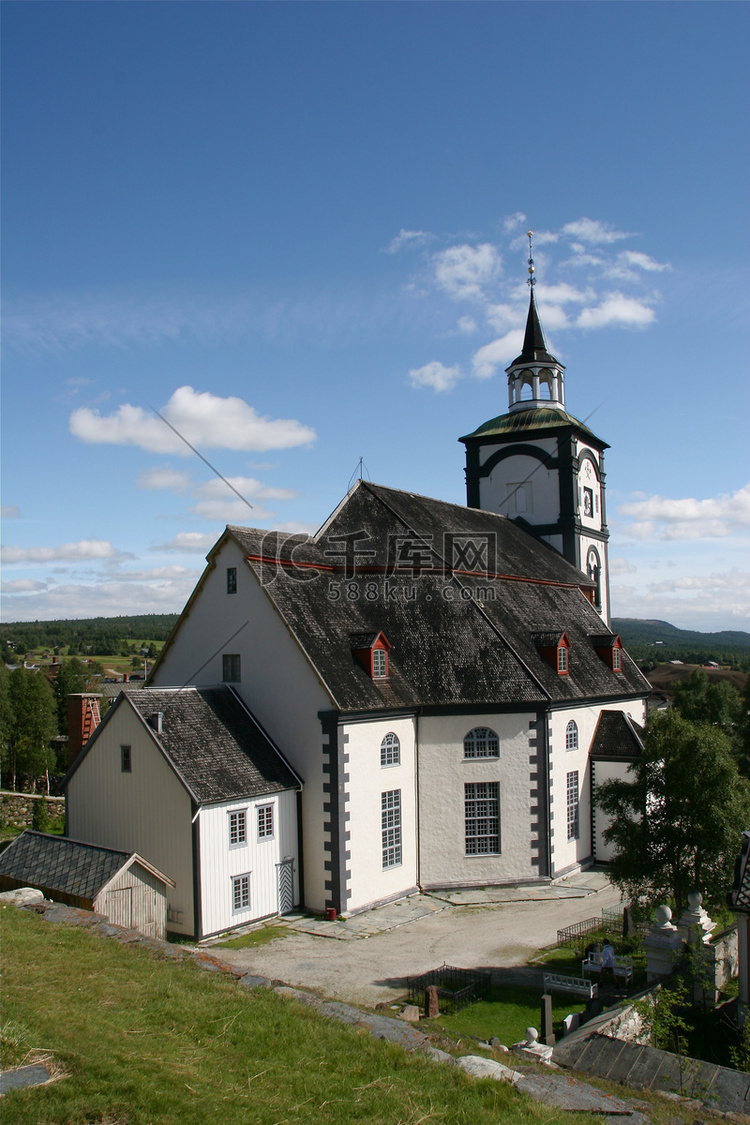 勒罗斯教堂，挪威高清摄影大图-千库网