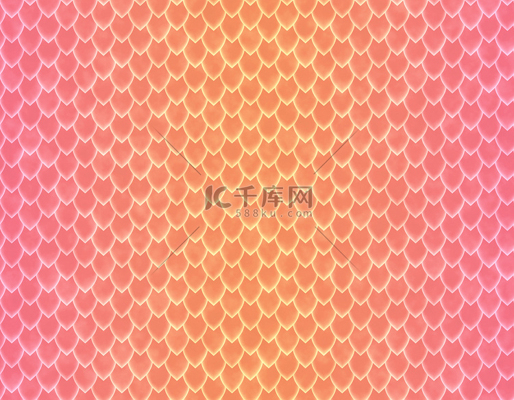 粉橙渐变蛇皮纹，鳞片锋利高清摄影大图-千库网