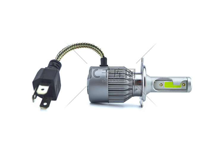 汽车H4 LED大灯灯泡高清摄影大图-千库网