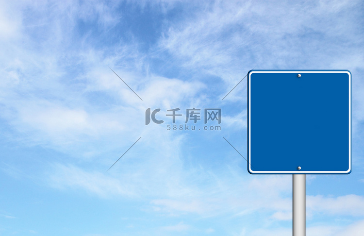 蓝色空白符号高清摄影大图-千库网