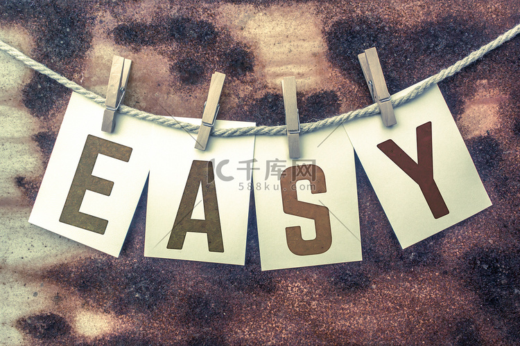 Easy Concept 在 Twine 主题上固定印章卡片高清摄影大图-千库网