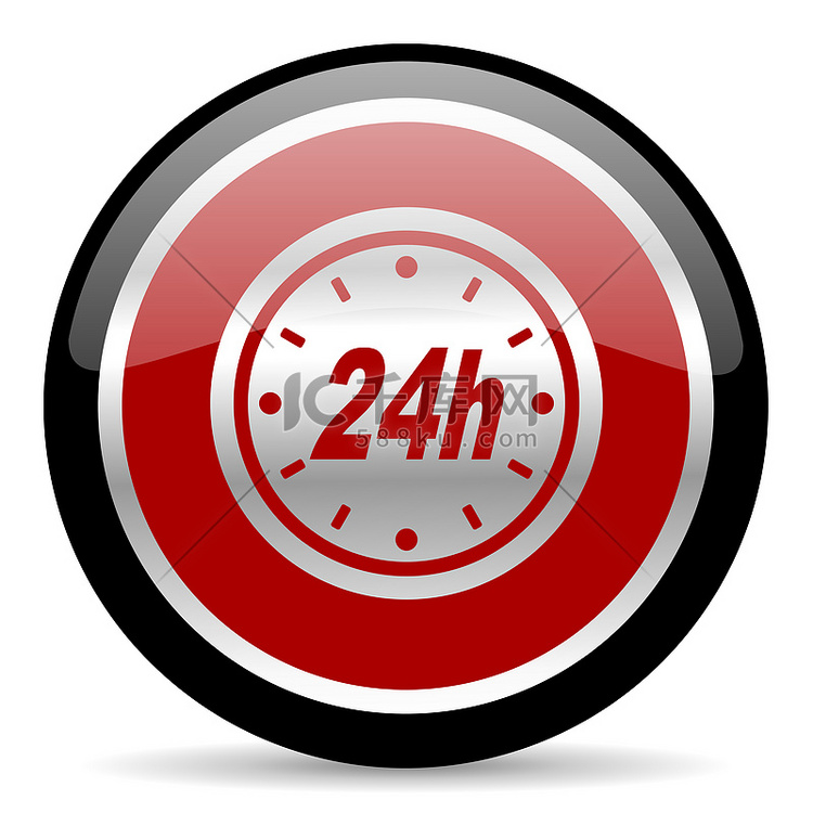 24 小时图标高清摄影大图-千库网