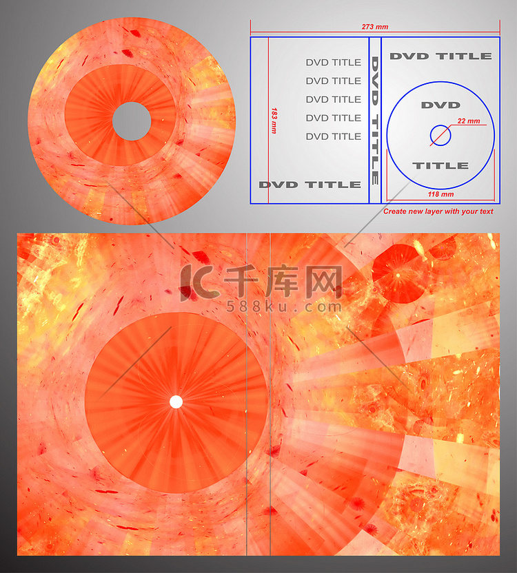 dvd 标签和盒盖的抽象设计模板。高清摄影大图-千库网