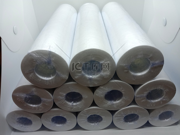 白色棉质微米滤材高清摄影大图-千库网