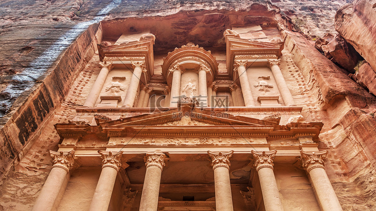 Al Khazneh——佩特拉古城的宝库高清摄影大图-千库网