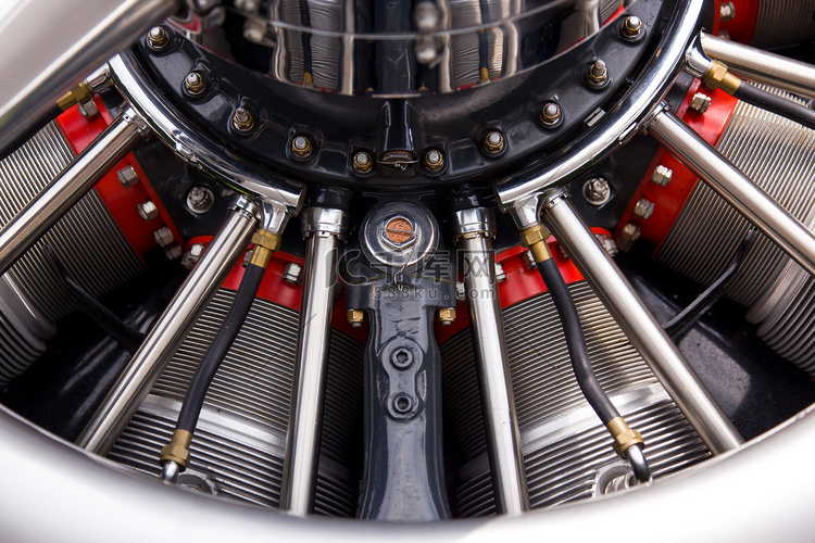 美国 AT-6 德克萨斯发动机高清摄影大图-千库网