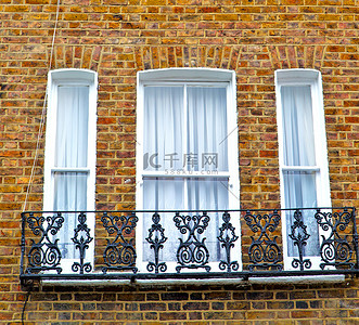 诺丁山地区在伦敦英国老郊区和砖高清摄影大图-千库网