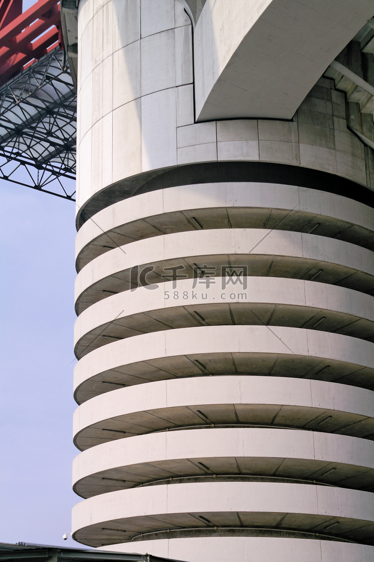 现代混凝土和钢结构细节 (1)高清摄影大图-千库网